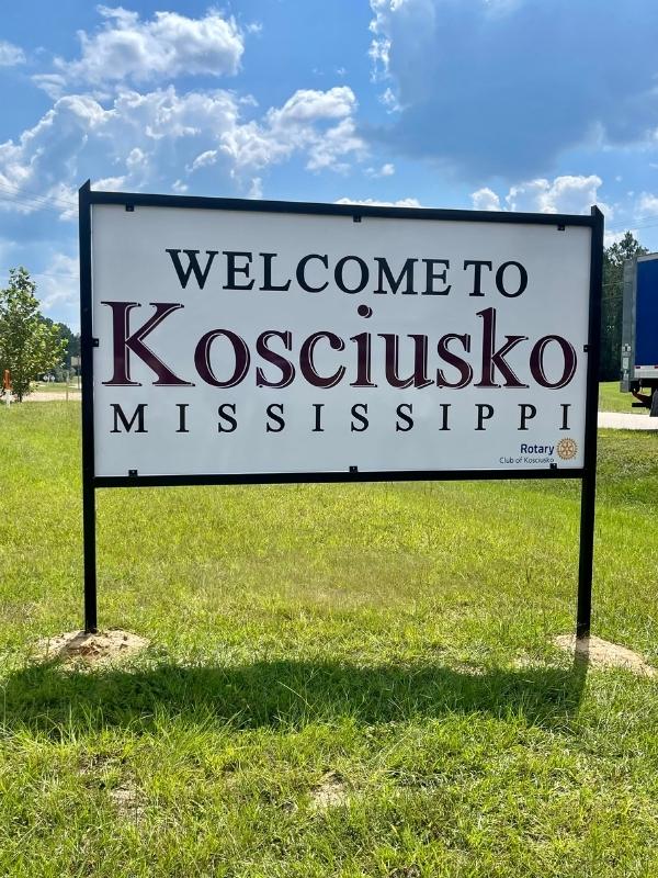 Rotary Club Donates Welcome Sign to Kosciusko - BreezyNews.com ...